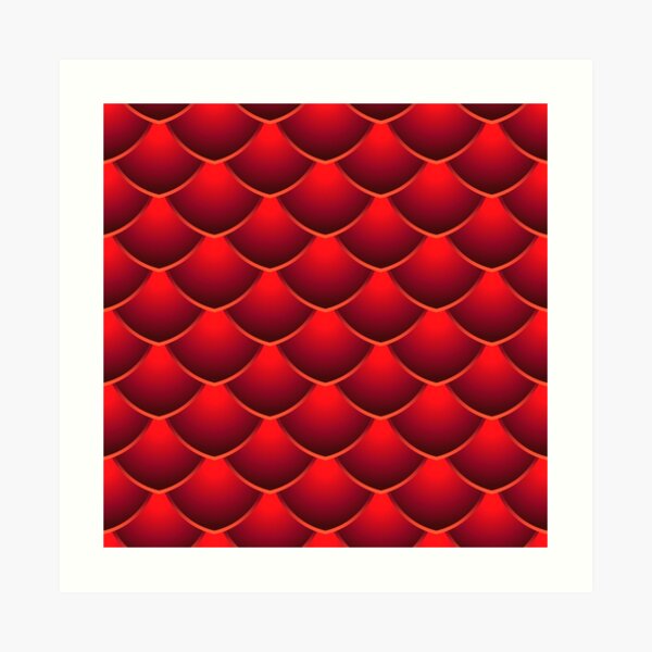 "Red Dragon Scales" Art Print for Sale by adametzb | Redbubble