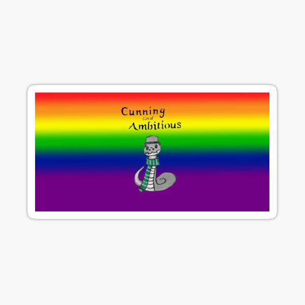 "Cunning and Ambitious Rainbow Pride Snake" Sticker for Sale by Fandom ...