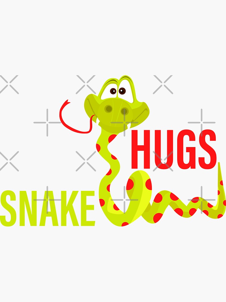 "hugs snake - Hugging" Sticker for Sale by DahiyaTees | Redbubble