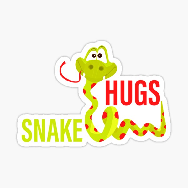 "hugs snake - Hugging" Sticker for Sale by DahiyaTees | Redbubble