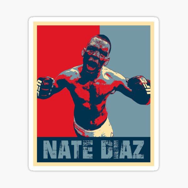 "Nate Diaz UFC" Sticker by Robertcrossley | Redbubble