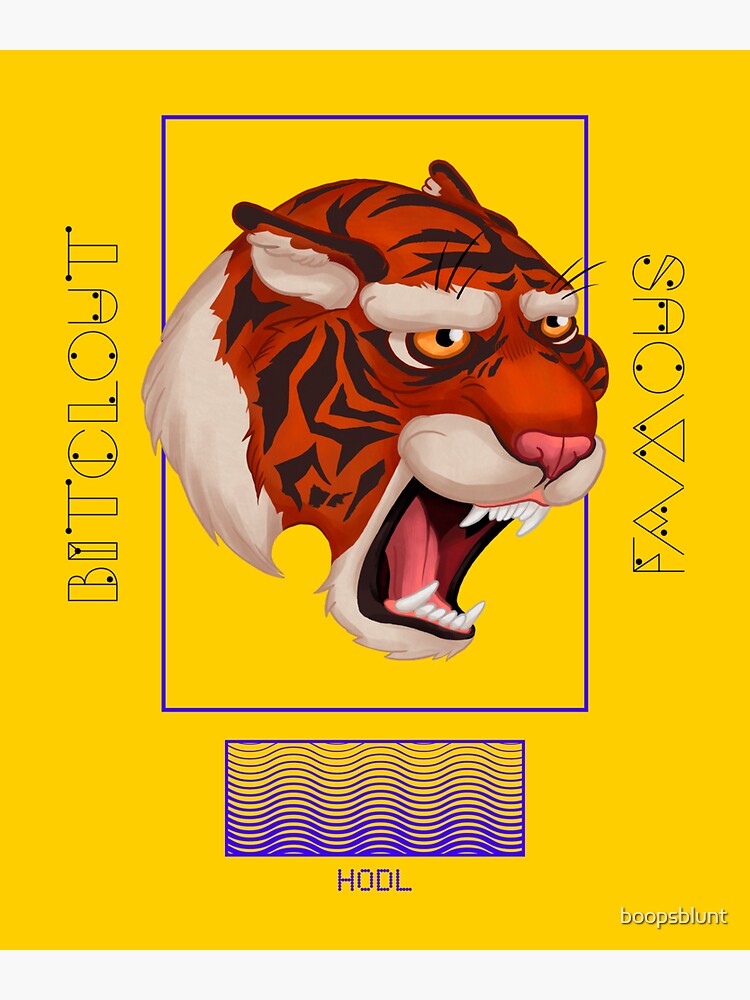"BitClout Famous Tiger BitClout Influencer Design" Sticker for Sale by ...