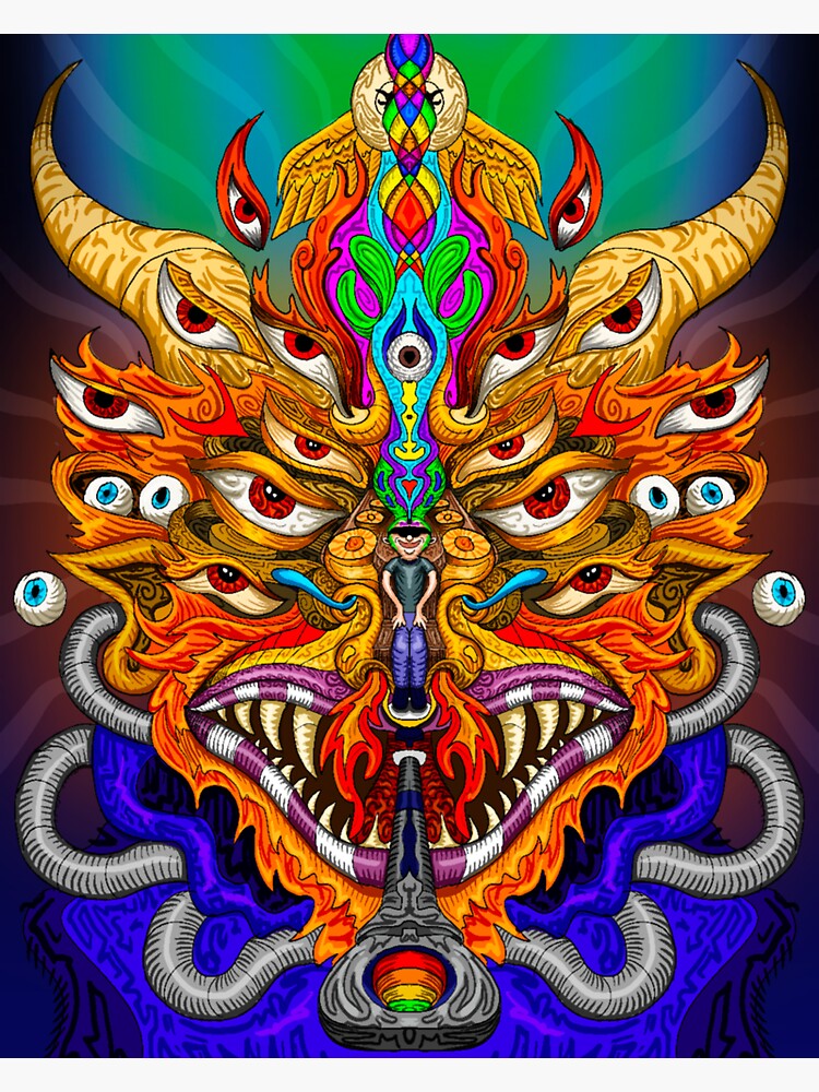 "DMT Dragon" Sticker for Sale by jamieinklings | Redbubble