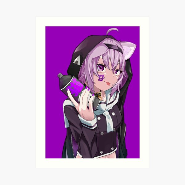"Nekomata Okayu | Virtual YouTuber I Hololive" Art Print by Ryuk133 ...