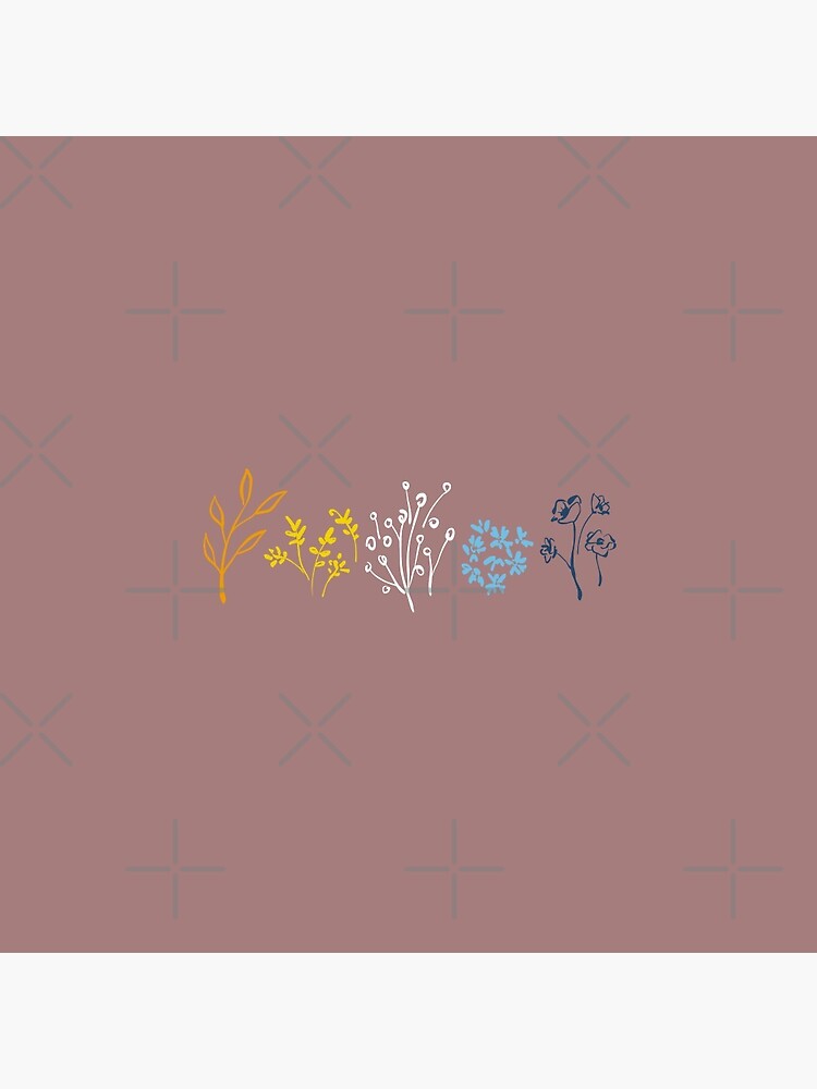 "subtle aroace pride flag flowers" Pin for Sale by sunfloras | Redbubble