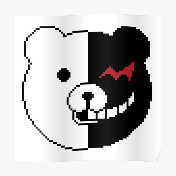 "Pixel Monokuma" Poster by Alfiedean | Redbubble