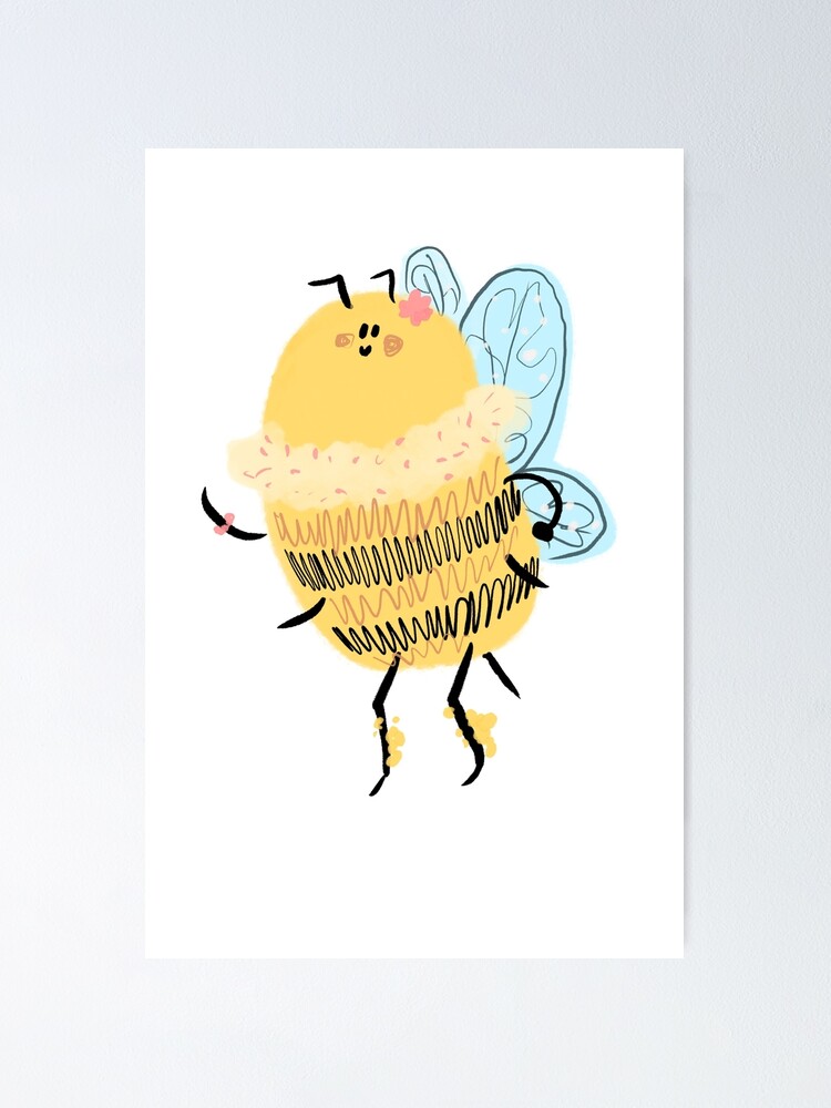 "soft bee" Poster for Sale by Bee-bud | Redbubble
