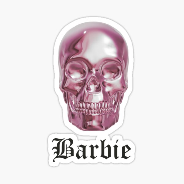 "Pink human skull, Barbie" Sticker by DBilbao | Redbubble
