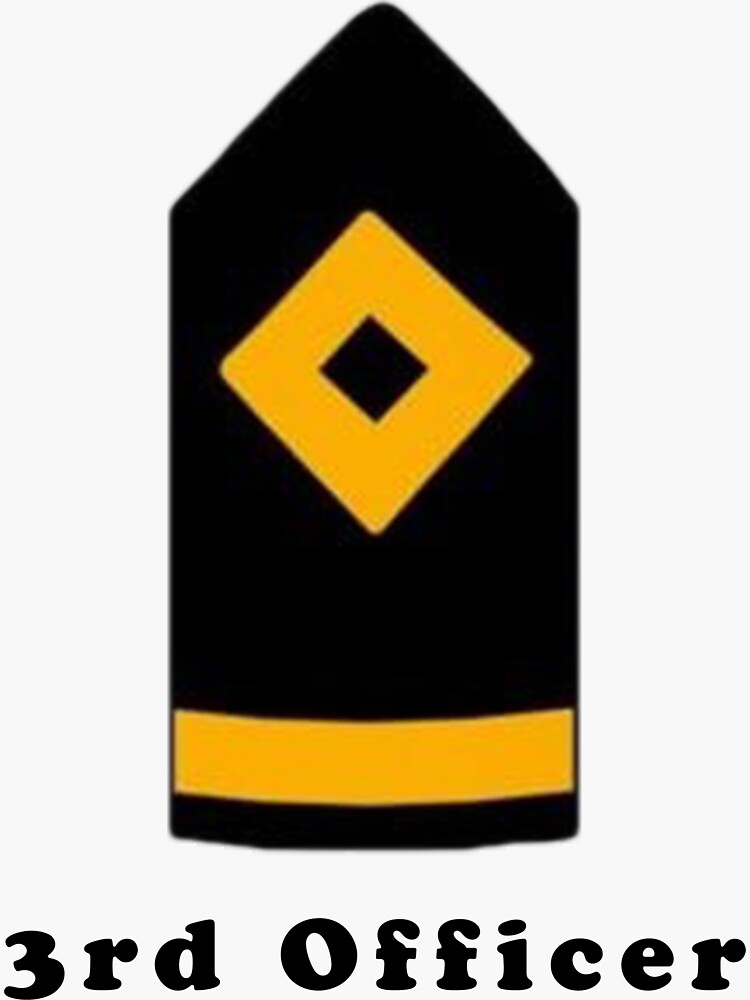 "3rd Officer Merchant Navy Mariner Third Mate" Sticker by Capasized ...