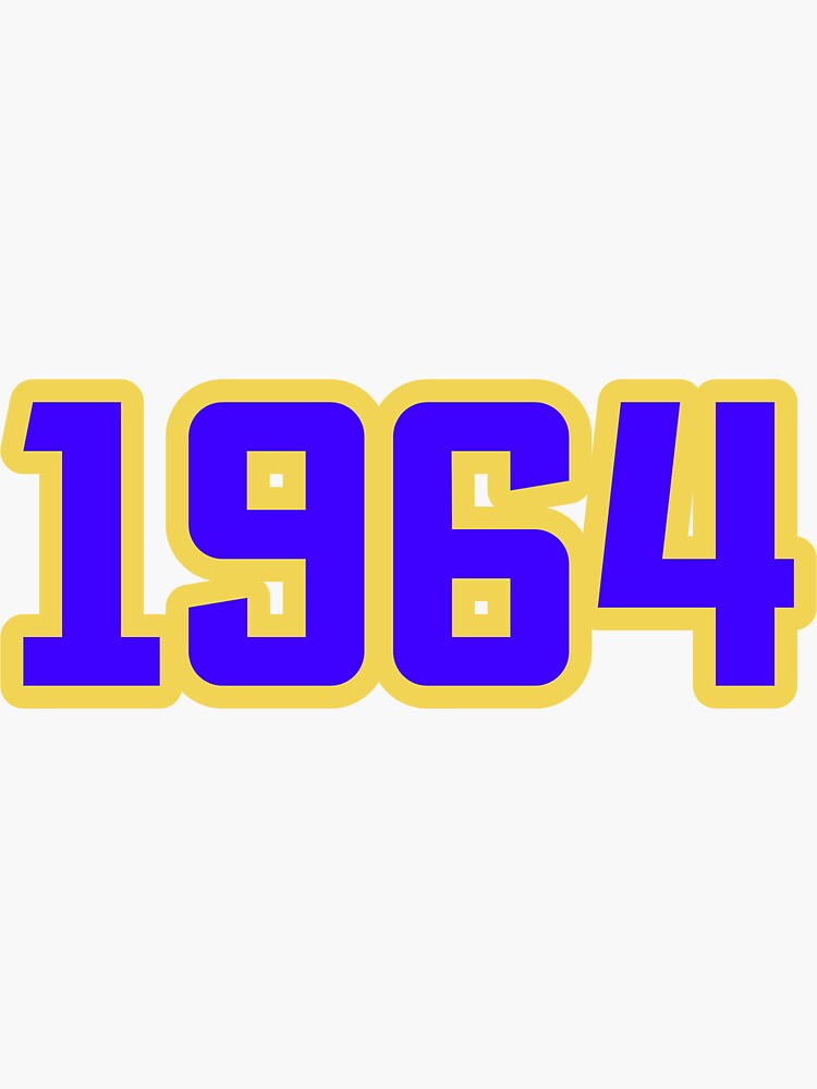Pegatina «Retro 1964 Año de nacimiento Año de graduación» de WearTheTAt ...