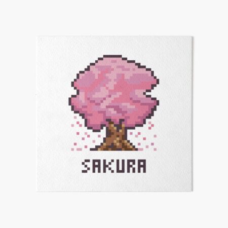 "Sakura Tree RPG Retro Game Pixel Art" Art Board Print for Sale by ...