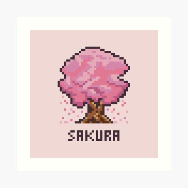 "Sakura Tree RPG Retro Game Pixel Art" Art Print for Sale by ...