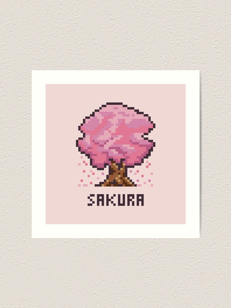 "Sakura Tree RPG Retro Game Pixel Art" Art Print for Sale by ...