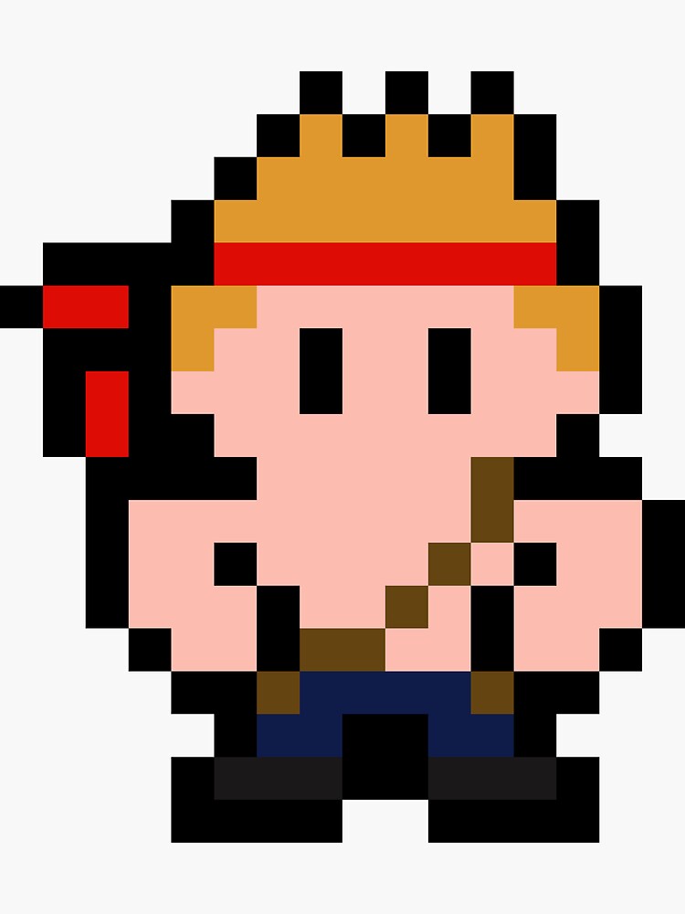 "Pixel Bill Rizer" Sticker for Sale by ImpishMATT | Redbubble