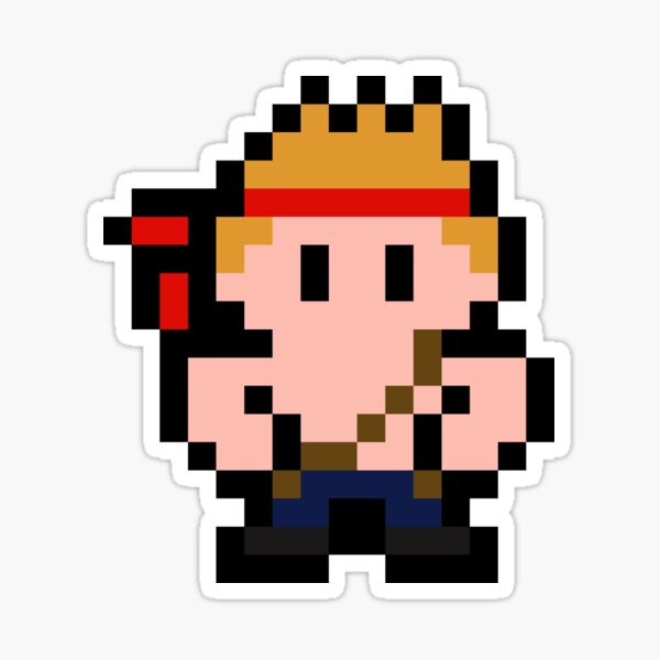 "Pixel Bill Rizer" Sticker for Sale by ImpishMATT | Redbubble