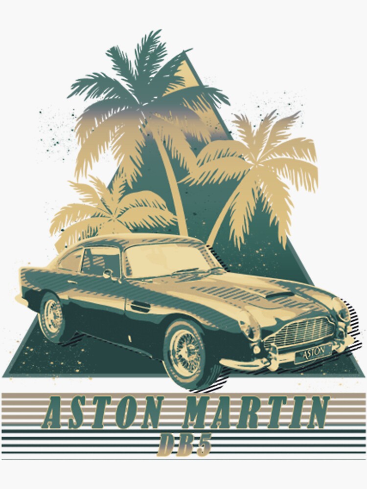 "ASTON MARTIN DB5" Sticker by SwaxCreative | Redbubble
