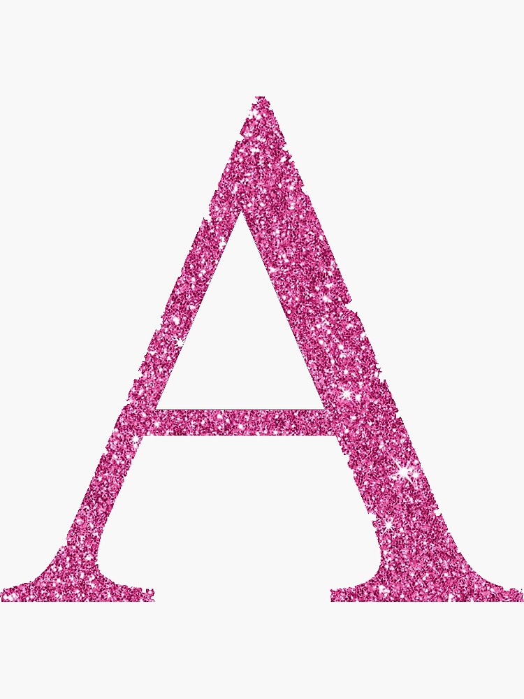 "Pink Glitter Letter A" Sticker for Sale by DanielNicolle | Redbubble