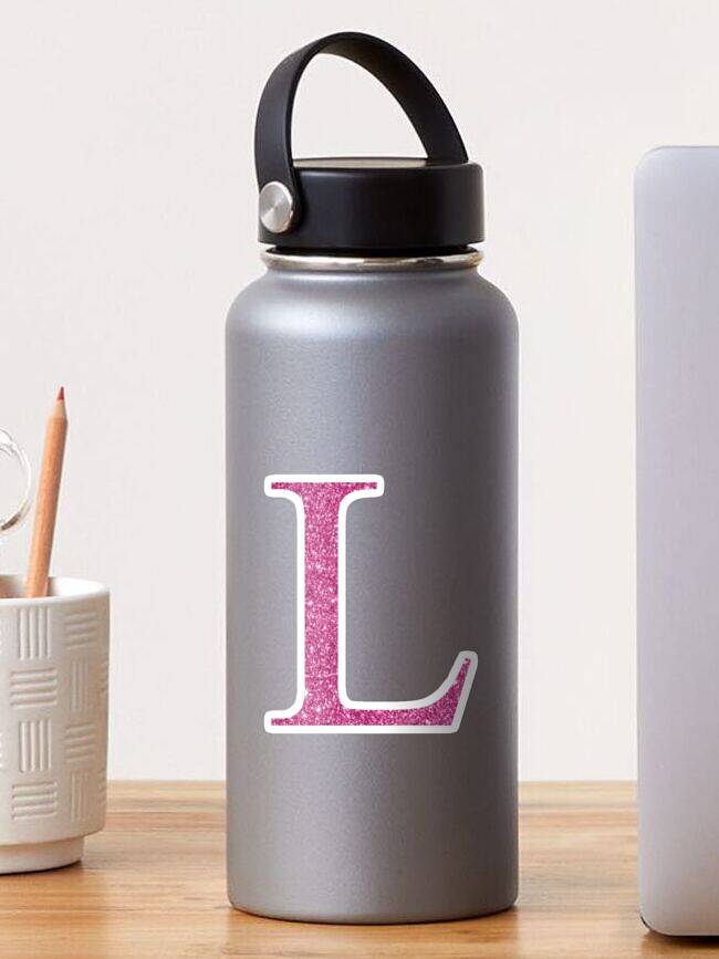 "Pink Glitter Letter L" Sticker for Sale by DanielNicolle | Redbubble