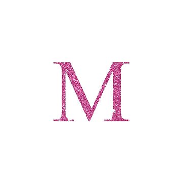 "Pink Glitter Letter M" Sticker for Sale by DanielNicolle | Redbubble