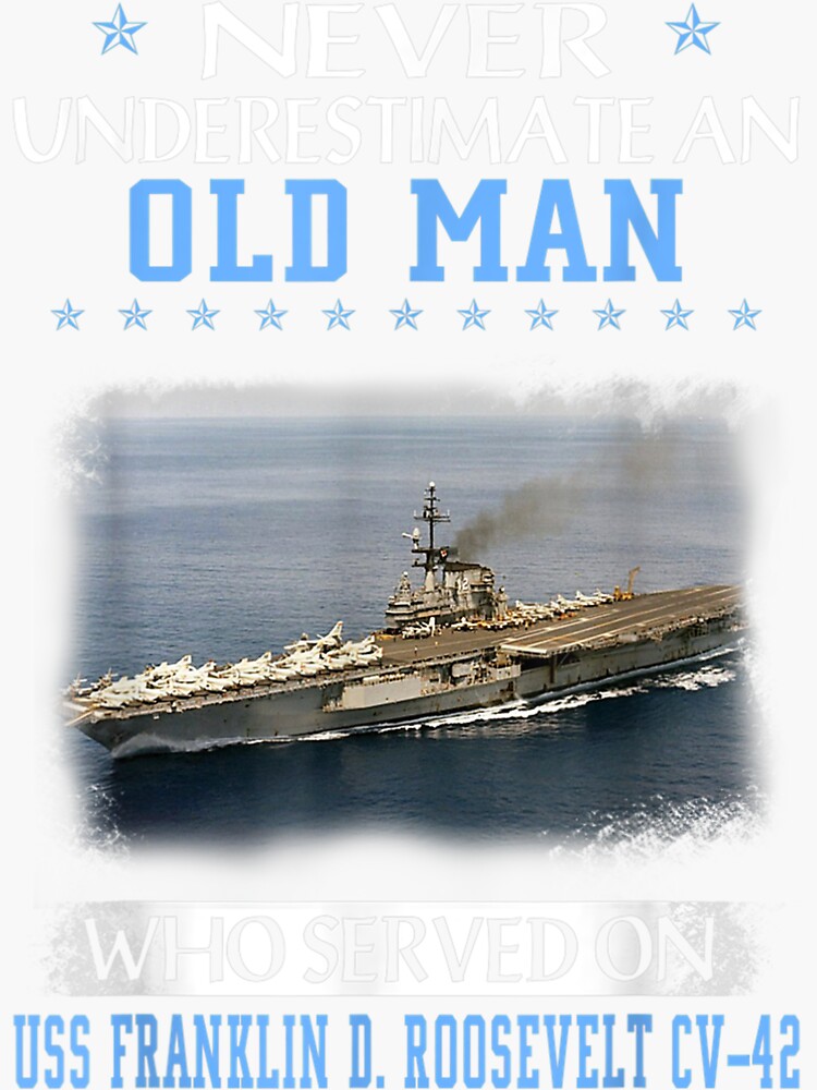 "USS Franklin D. Roosevelt CV-42 Aircraft Carrier" Sticker for Sale by ...