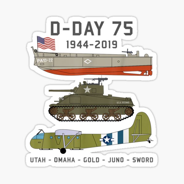 "D-Day Normandy Landings WW2 75th Anniversary Gift" Sticker for Sale by ...