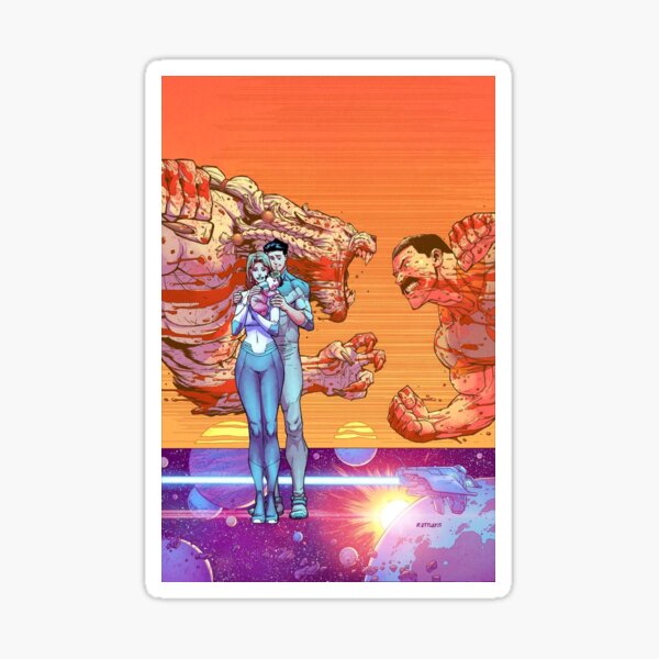 "invincible poster" Sticker for Sale by Digitalunivers | Redbubble