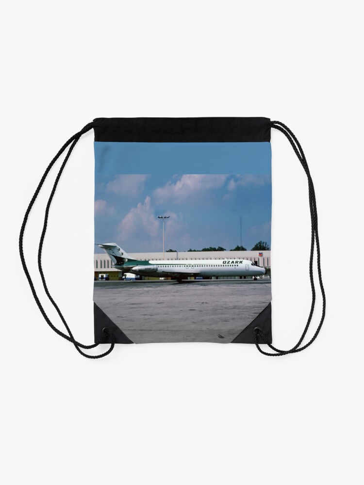 "Ozark Airlines Douglas DC-9, N998R" Drawstring Bag for Sale by ...
