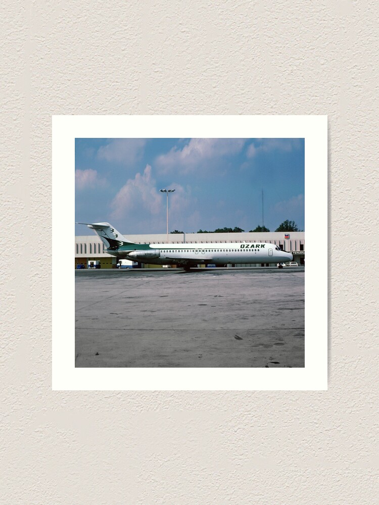 "Ozark Airlines Douglas DC-9, N998R" Art Print for Sale by VernDawg ...