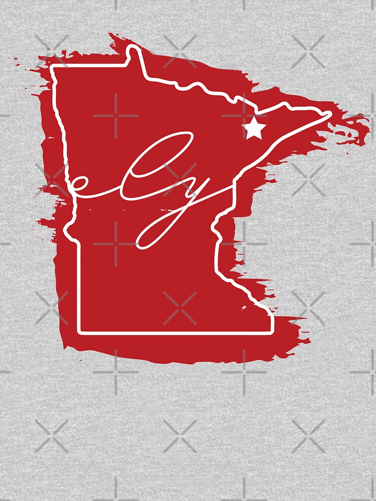 "Ely Minnesota State - Red Painted Map" T-shirt for Sale by SaltyLoon ...
