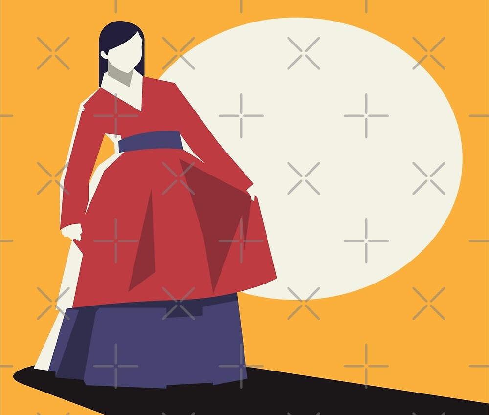 "Traditional kisaeng asian girl in korean hanbok" by BuyKoreanStyle ...