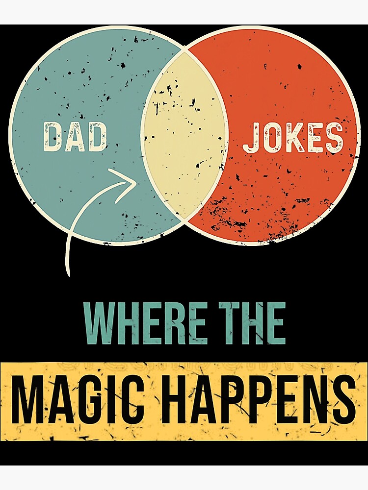 "Mens Dad jokes where the magic happens " Poster by jordanaoron | Redbubble