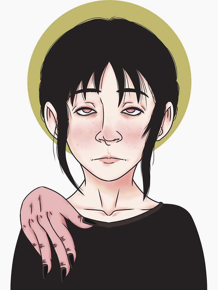 Pegatina «Chica Poseída - Mano Roja Demoníaca (PNG Transparente)» de ...