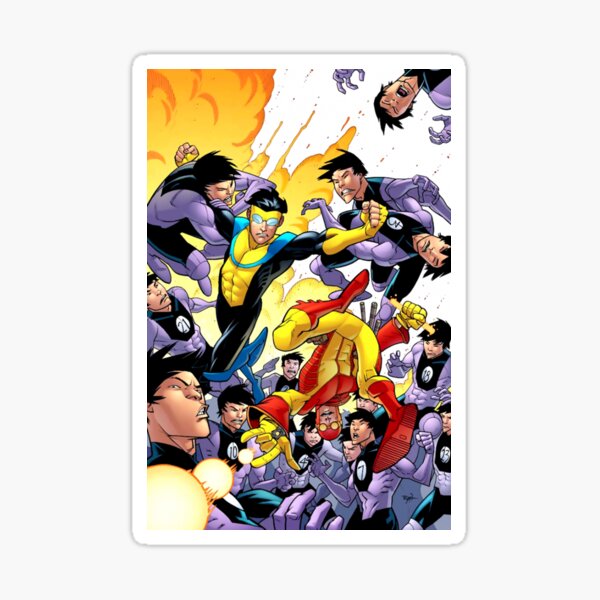 "invincible poster" Sticker for Sale by Digitalunivers | Redbubble