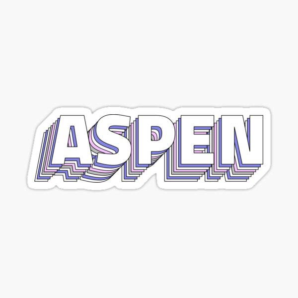 "Aspen - Name" Sticker for Sale by glee1111 | Redbubble