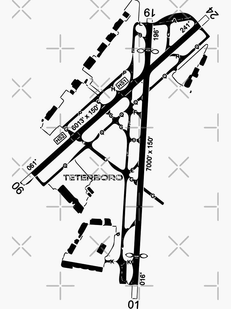 "KTEB Airport Teterboroo International Airport" Sticker for Sale by ...