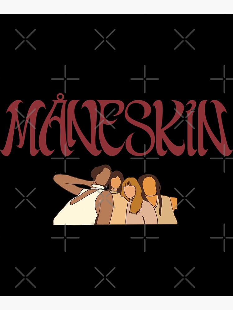 "Hand drawn Måneskin logo and picture" Poster by science-centre | Redbubble