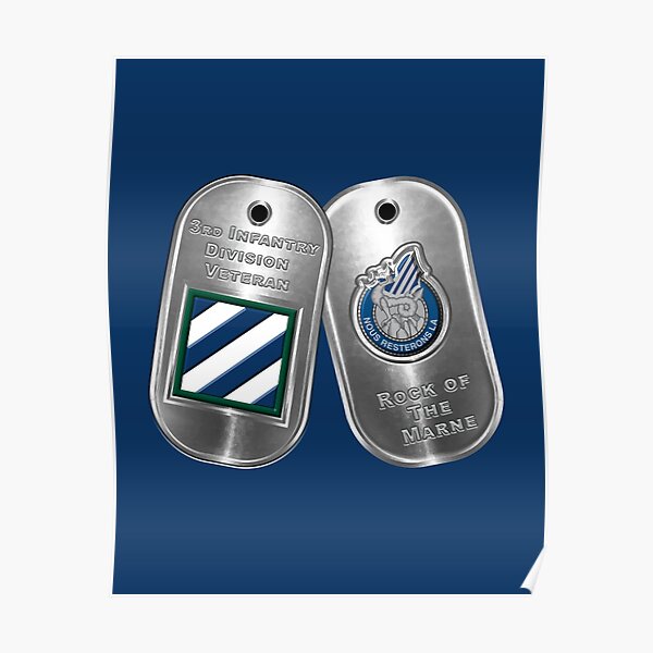 "3rd Infantry Division “3ID Vintage Tags”" Poster by SoldierAlways ...