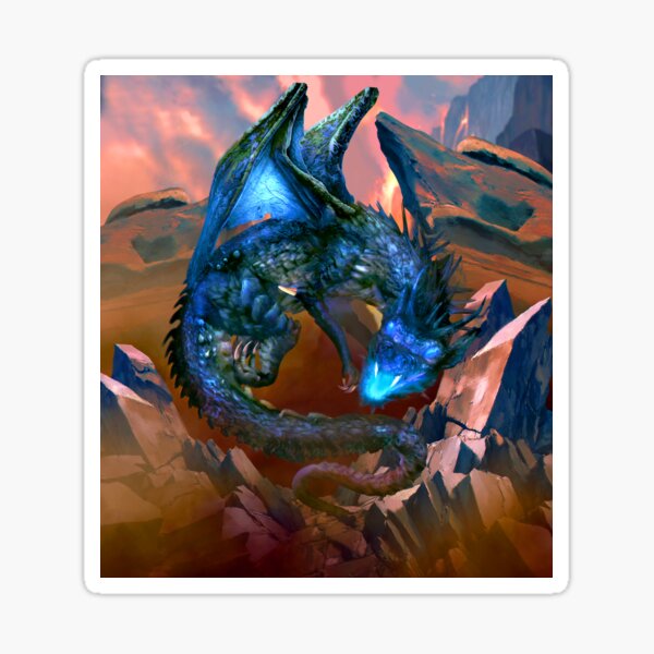 "Dungeon and Dragons the blue Fury" Sticker for Sale by MrDoktor ...