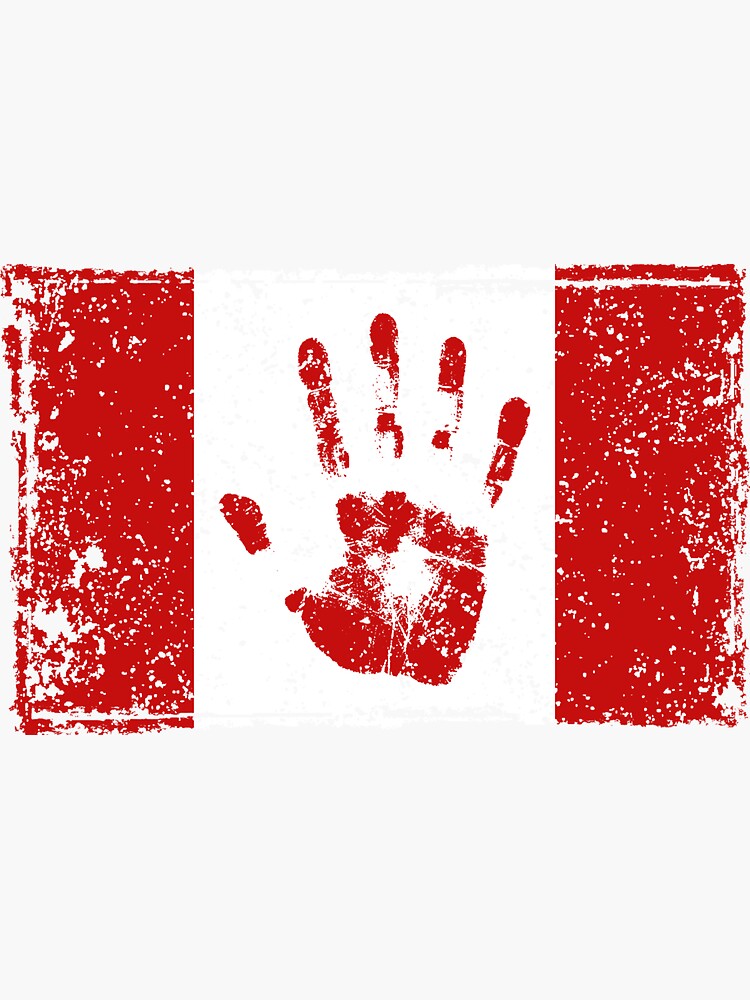 "Handprint Canada Flag" Sticker for Sale by Dutlu | Redbubble