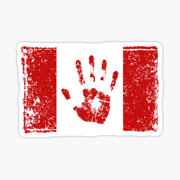 "Handprint Canada Flag" Sticker for Sale by Dutlu | Redbubble