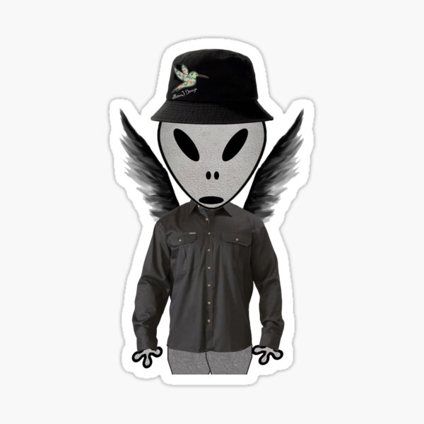 "Angel Alien" Sticker by ellenaJdesign | Redbubble