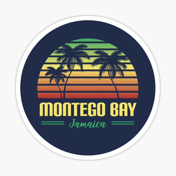 "Montego Bay Jamaica Rasta Tropical Summer Beach Design" Sticker by ...