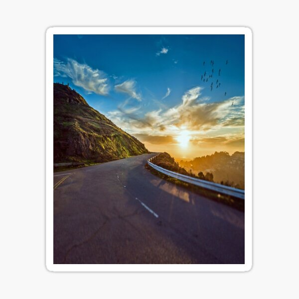 "Scenic Mountain Highway" Sticker by ChristApparelz | Redbubble