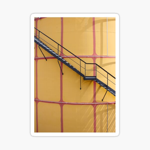 "Stairs On A Yellow Silo" Sticker by Mythos57 | Redbubble