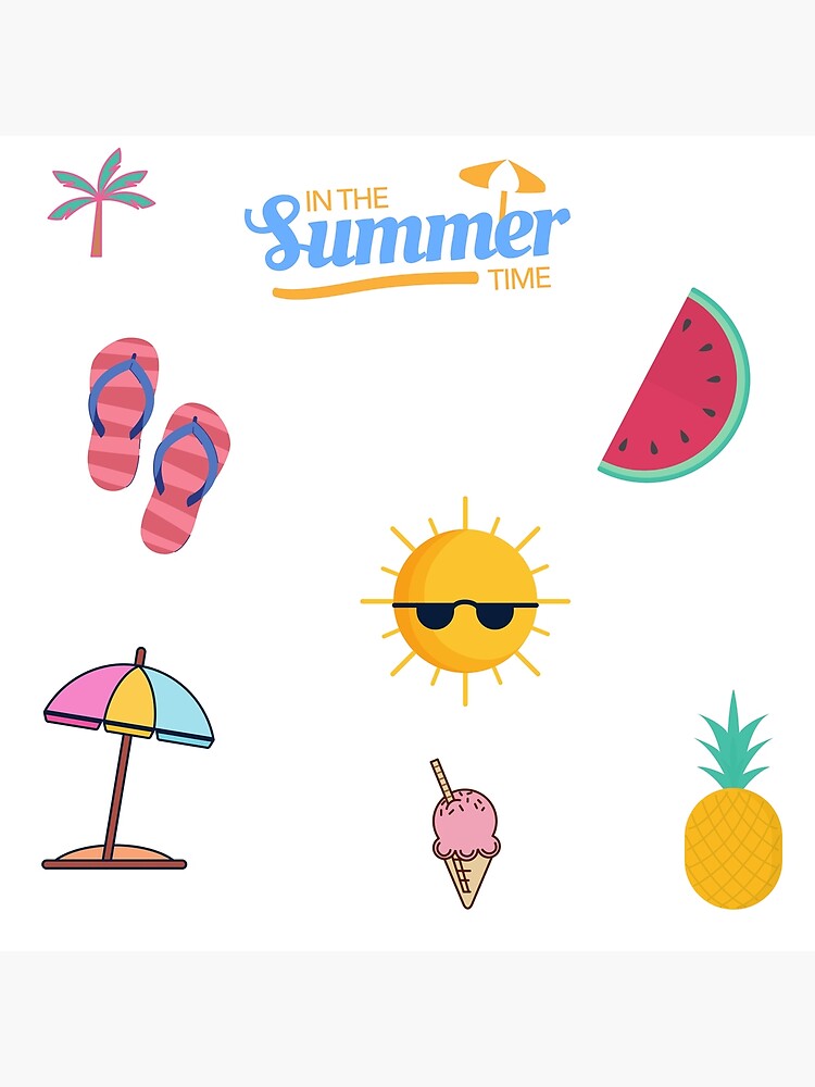 "Summer time sticker Pack" Poster by lynnmso | Redbubble