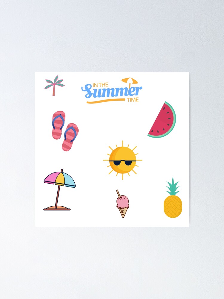 "Summer time sticker Pack" Poster by lynnmso | Redbubble