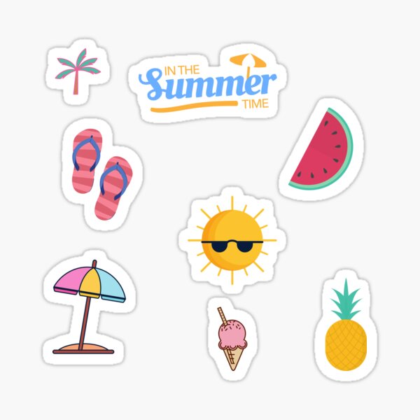 "Summer time sticker Pack" Sticker by lynnmso | Redbubble
