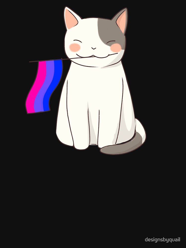 "Bi Pride Flag Cat" T-shirt by designsbyquail | Redbubble | pride month ...