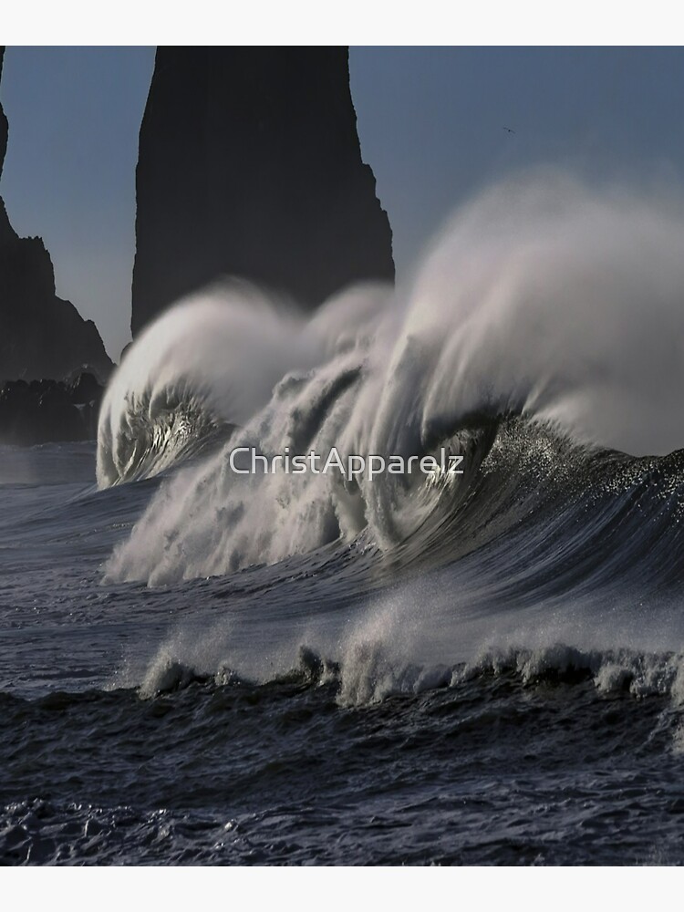 "Rockside Ocean Waters" Sticker by ChristApparelz | Redbubble