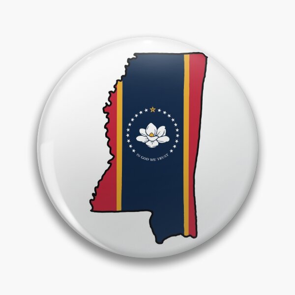 "Mississippi State Flag " Pin for Sale by louiseheydon | Redbubble